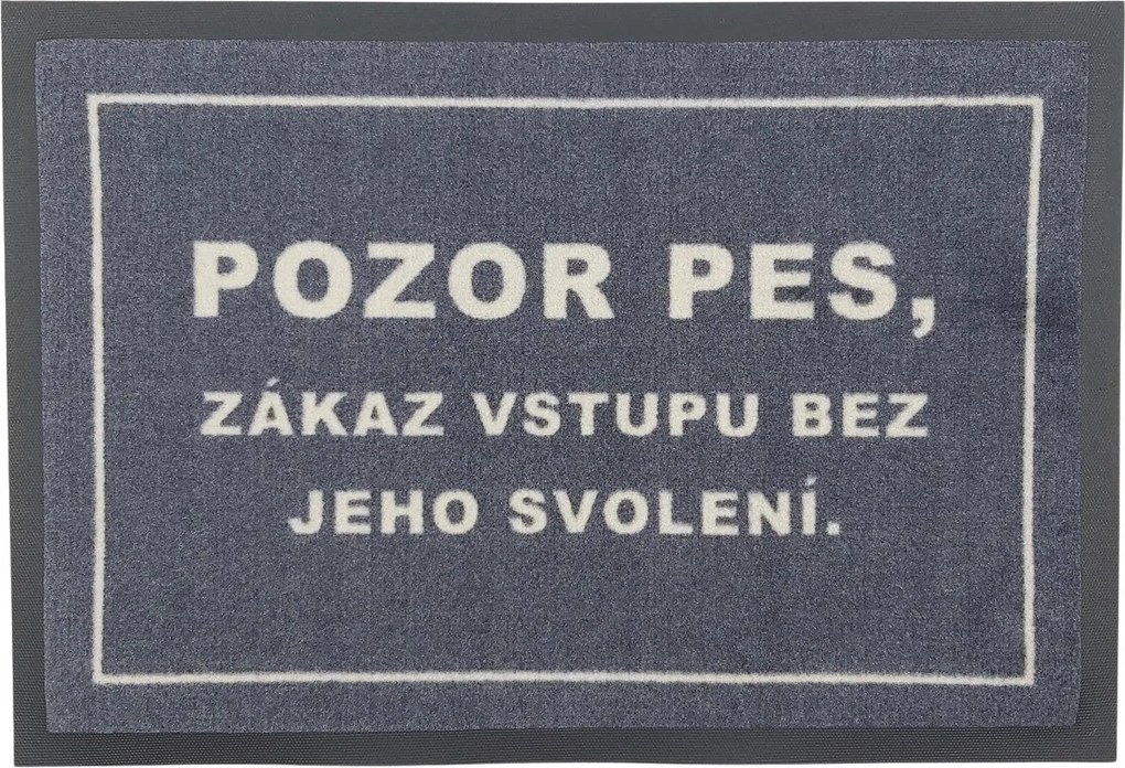 Rohožka so psím dovolením 40x60 cm – na von aj na doma, 40x60, šedá, GDmats