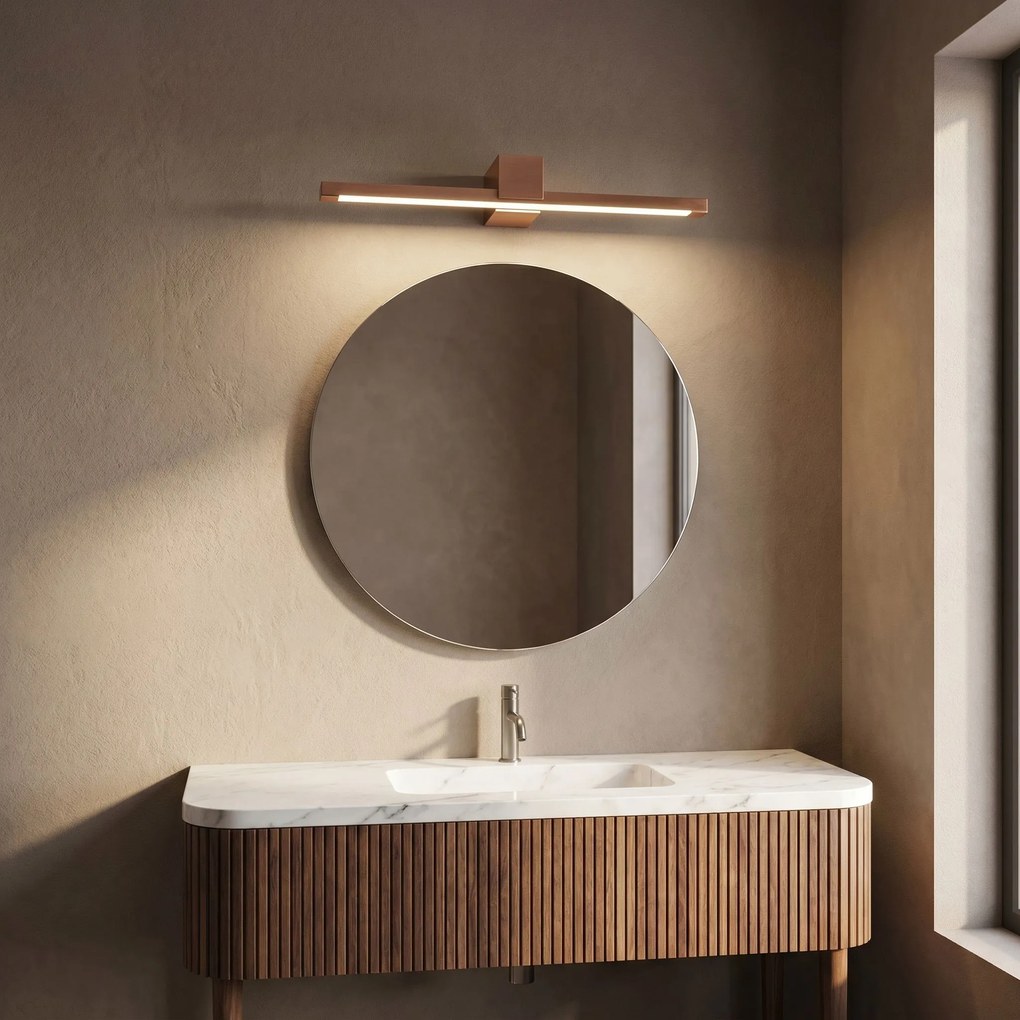 Toolight Rea, Koupelnové nástěnné LED svítidlo SWE053-1W 60 cm COPPER BRUSH, OSW-20153