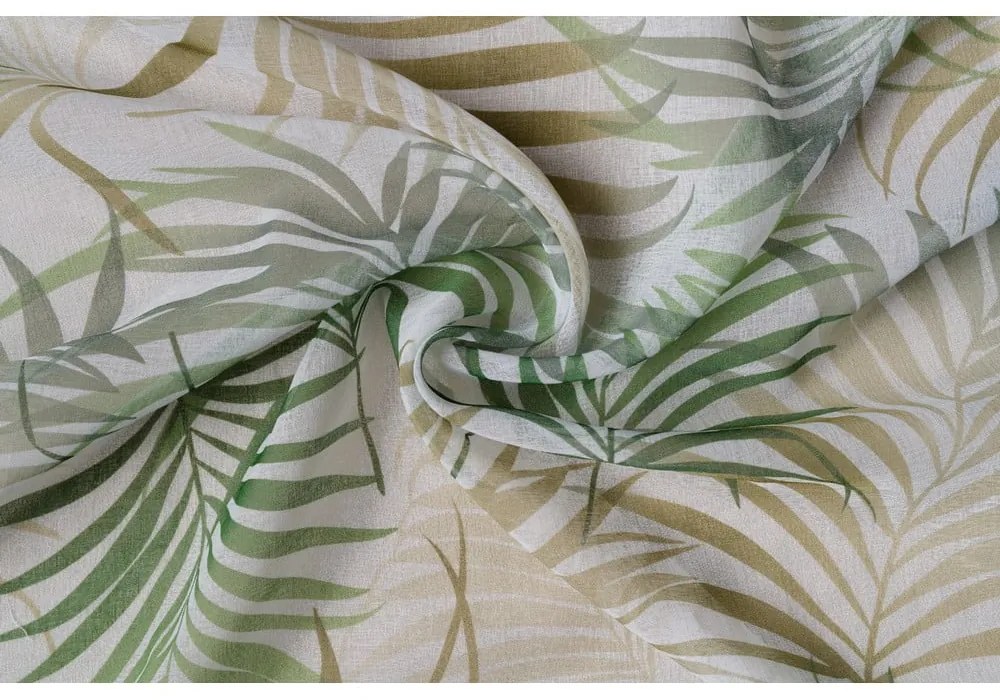 Zeleno-béžová záclona 300x260 cm Palmas – Mendola Fabrics