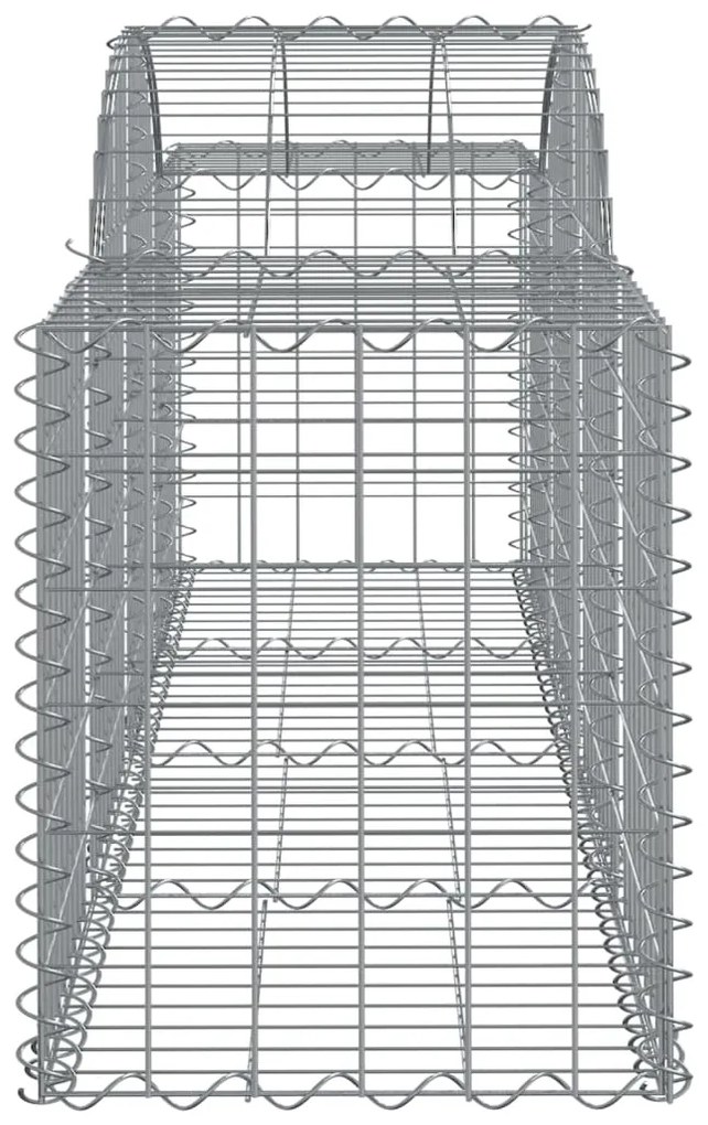 Klenuté gabionové koše 3 ks 200x50x60/80 cm pozinkované železo,  3146279