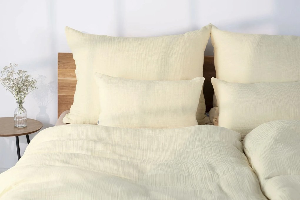 Celoroční mušelínové povlečení Ivory - GOTS Velikost: 220 x 200 + 2 x 70 x 90