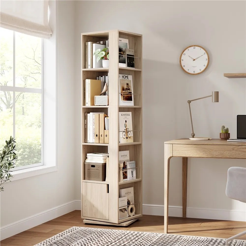 Zátěžový regál Yaheetech – dekor dřeva, 42 cm (délka) × 42 cm (šířka) × 169 cm (výška) (257581716588)
