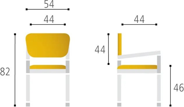 Office Pro Jednací židle Office Pro TRITON NET – s područkami, více barev NET oranžová