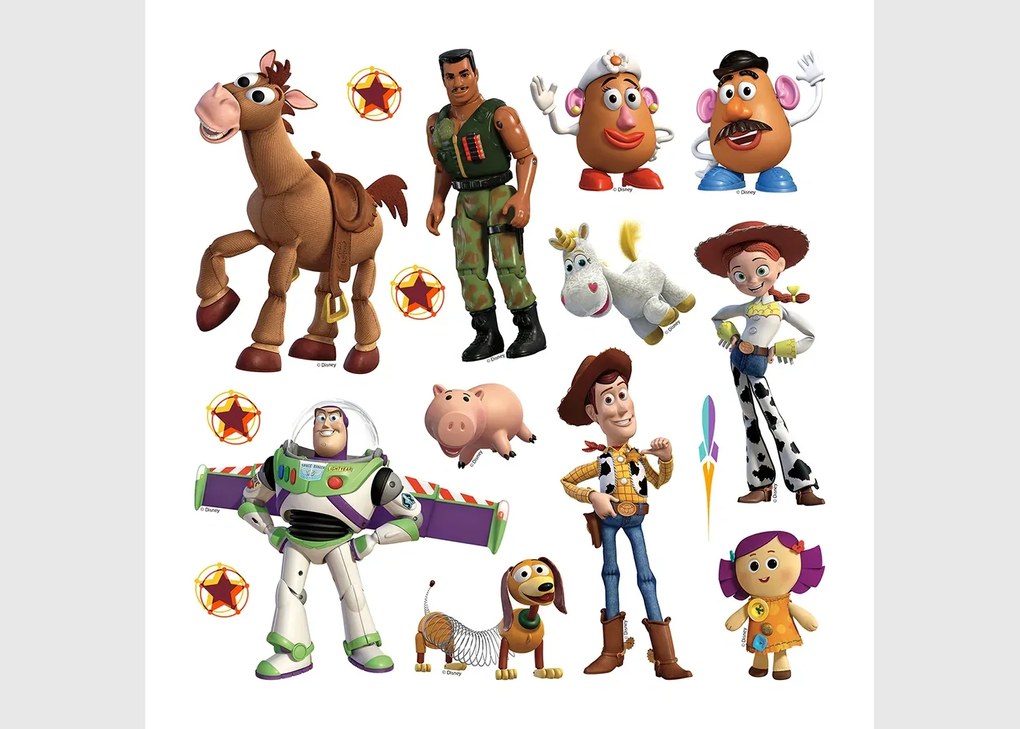 Dětská samolepka na zeď Toy Story, Disney | 30 x 30 cm | DDKS 3810