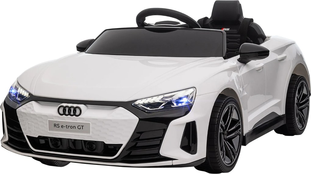 HOMCOM Dětské elektrické auto 12V s dálkovým ovládáním 2,4 GHz, 2 motory, vůz pro děti s 4 odpruženými koly, klaksonem, světlomety, hudbou, měkkým zač