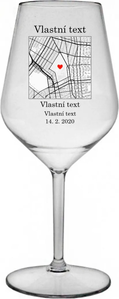 Personalizovaná nerozbitná sklenice s mapou