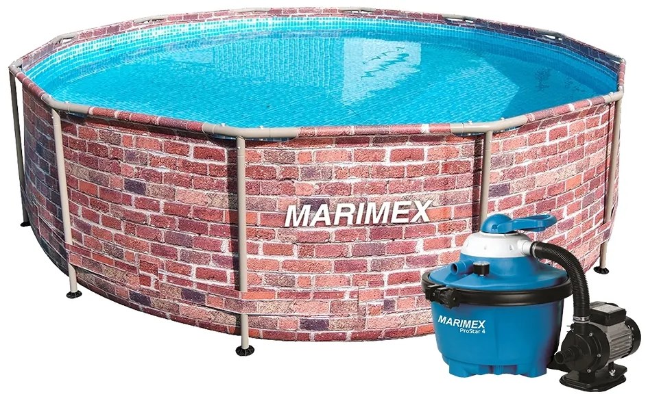 Marimex | Bazén Marimex Florida 3,66x0,99 m s pískovou filtrací - motiv CIHLA | 19900077