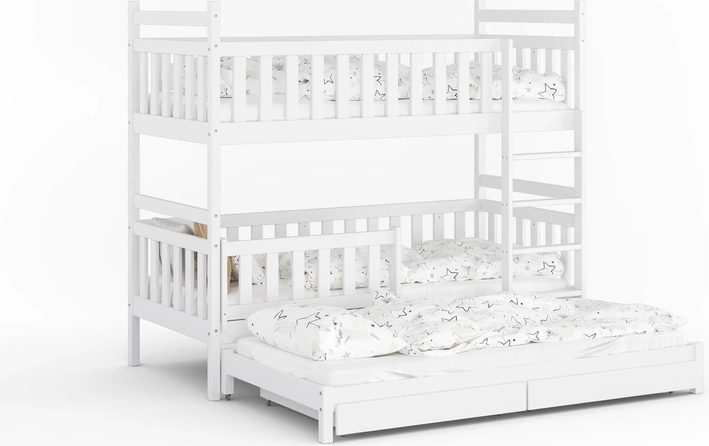 Rkids | Patrová postel Trino 90x180 Bílá