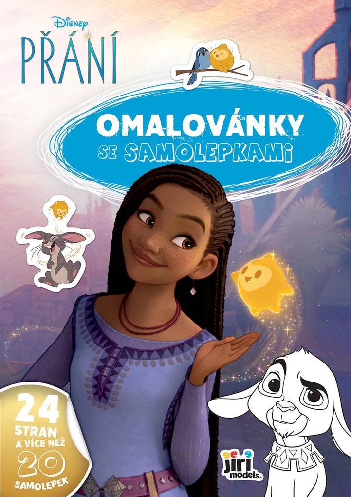 JIRI MODELS Omalovánky A4 se samolepkami Disney Přání 9