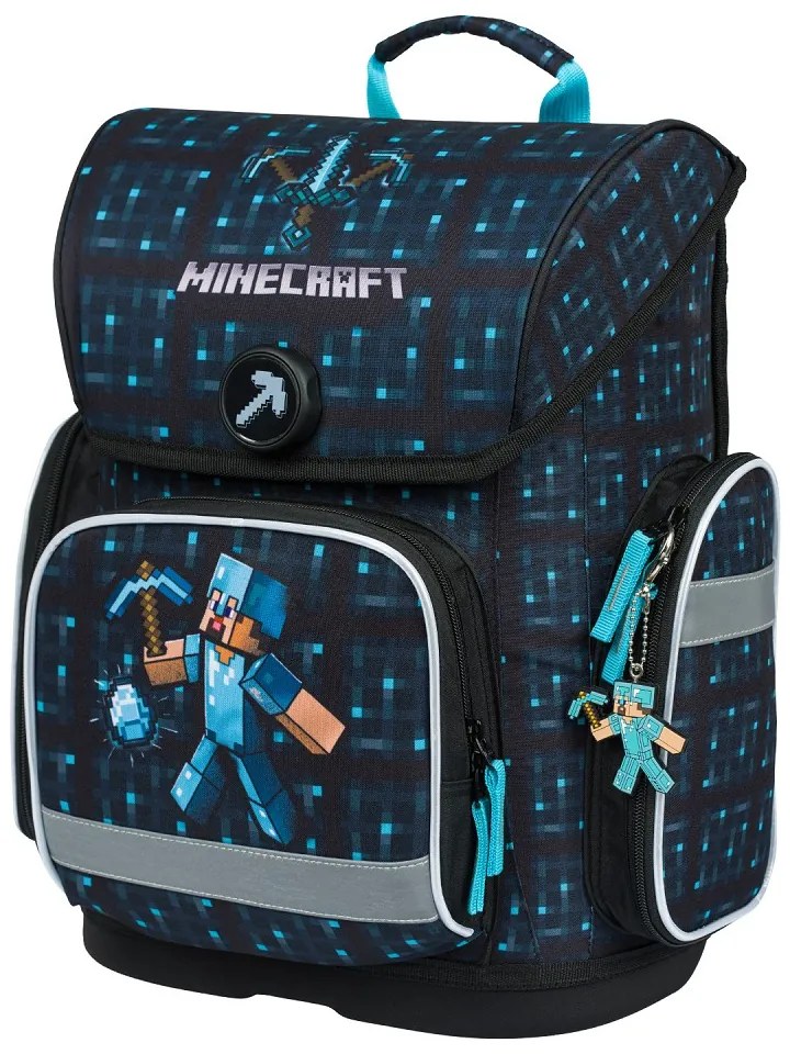 BAAGL Školní aktovka Ergo Minecraft Blue Axe