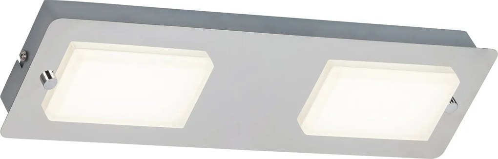 Rabalux Koupelnové svítidlo Ruben, IP44, 2x4,5 W, 2x387 lm, 4000 K, chrom