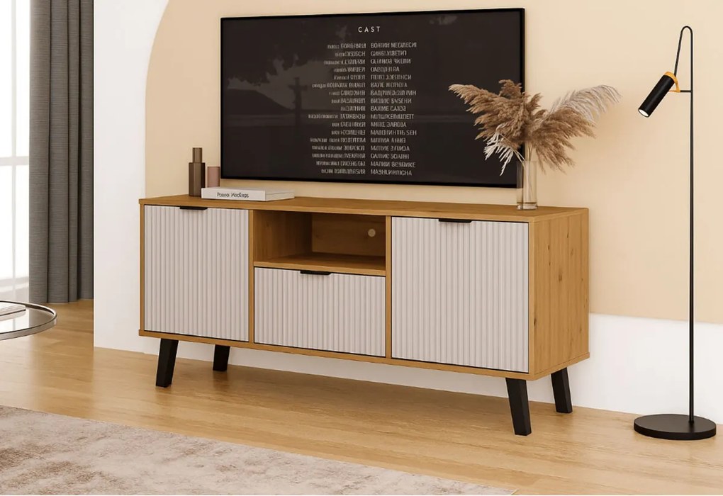 TV stolek Borg Duo 2d1s dub artisan / kašmír
