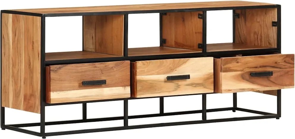 TV stolek 110 x 30 x 45 cm masivní akáciové dřevo 327448