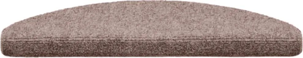Schodové rohože samolepicí 30 ks 65 x 21 x 4 cm světle hnědé, půlkulaté, velké 3365655