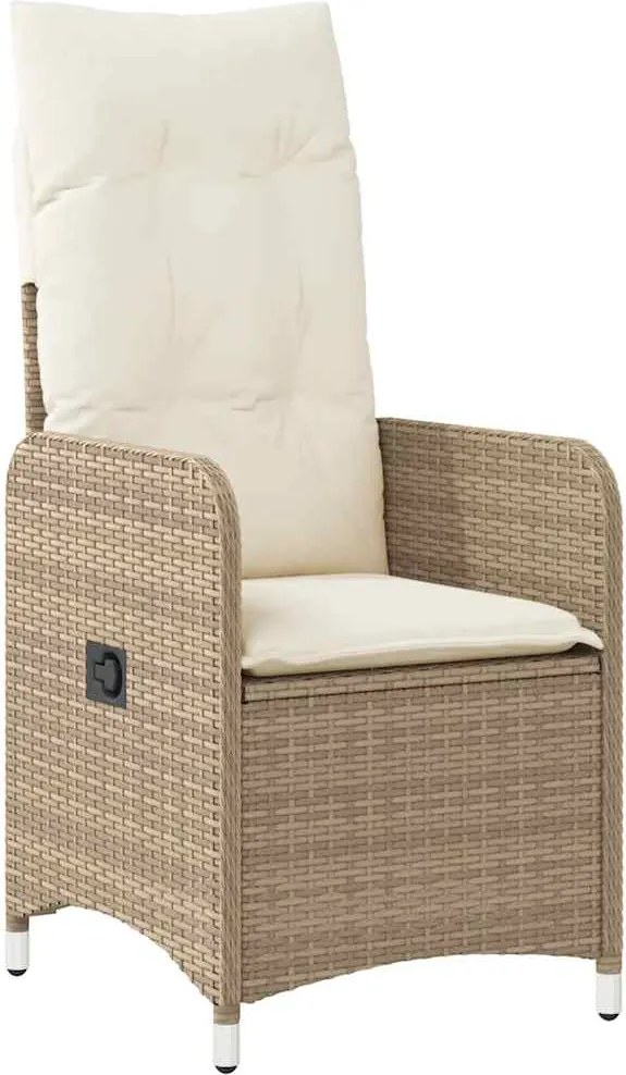 5dílný zahradní bistro set s poduškami béžový polyratan 3277096