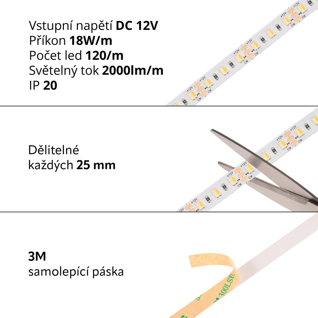 T-LED 078075 LED pásek CCT 12CCT12018 záruka 3 roky CCT