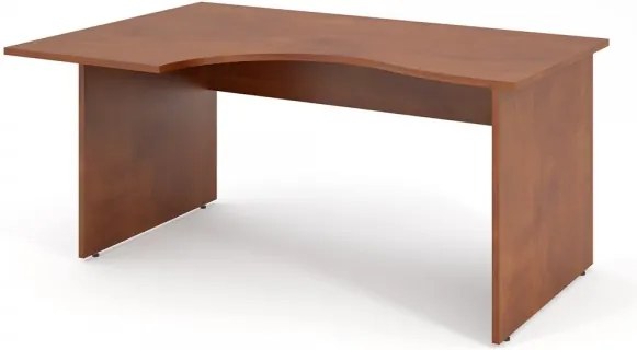 Ergonomický stůl Impress 160 x 110 cm, levý tmavý ořech