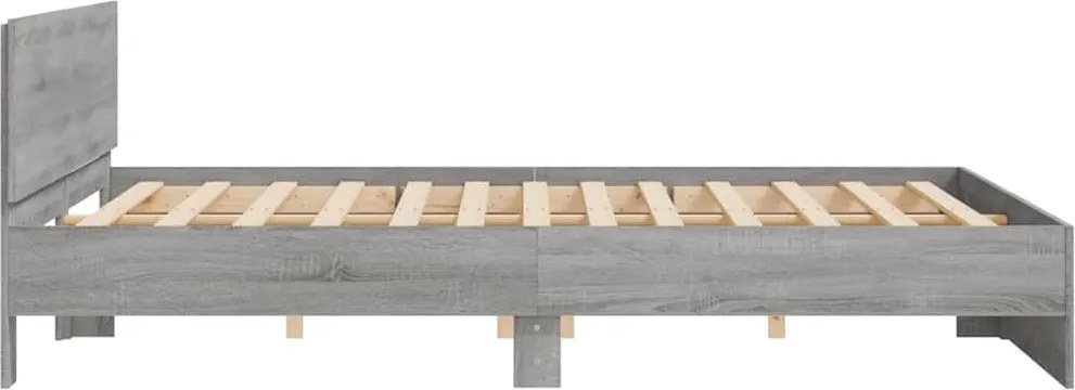 Rám postele s čelem šedý sonoma 200 x 200 cm 3207460