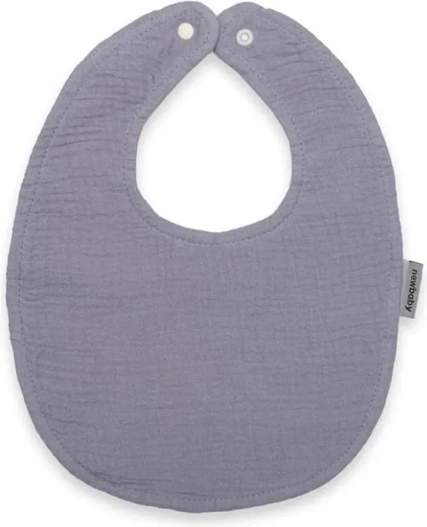 Mušelínový dětský bryndák New Baby grey