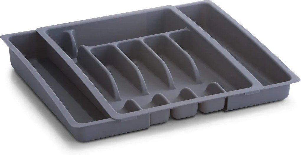 Plastová vložka do zásuvky, 29-50 x 6,5 x 38, šedá barva, ZELLER
