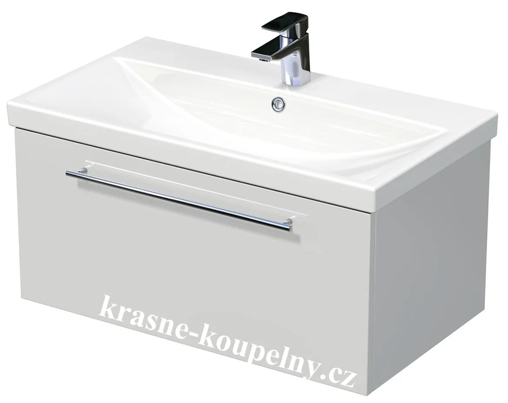 Intedoor skříňka s umyvadlem, 1 zásuvka, Box Elite 80 1Z Varianta: A4536 Oriental White MAT