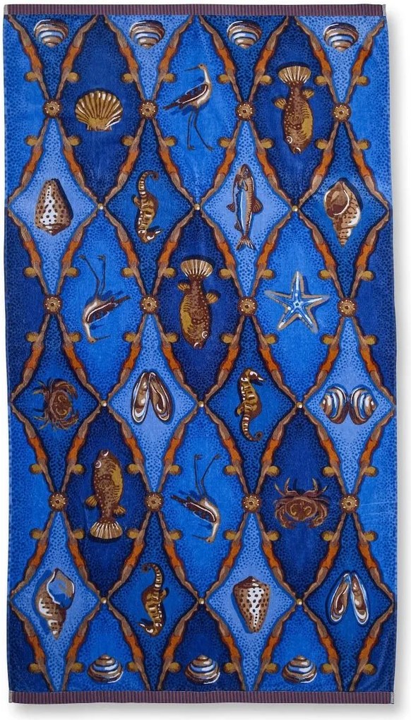 Pip Studio plážová osuška Little Sea Blue 100x180cm, modrá (Beachtowel z bavlněného froté )