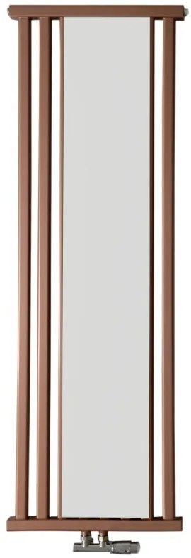 Regnis Kalipso Mirror, topné těleso 500x1000mm se středovým připojením 50mm, 531W, černá matná, KALIPSOLUSTRO/1000/500/D5/BLACK