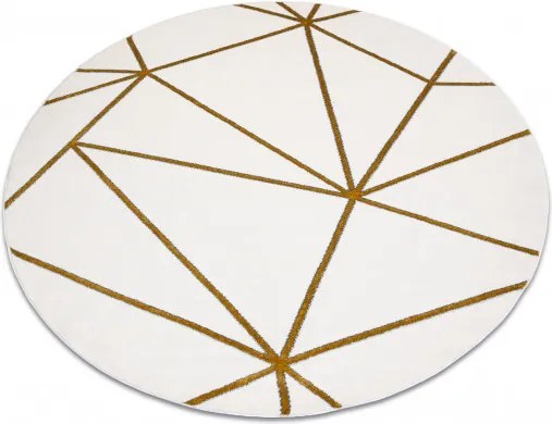 Dywany Łuszczów, AKCE: 120x120 (průměr) kruh cm Kusový koberec Emerald 1013 cream and gold kruh, bílá, ložnice
