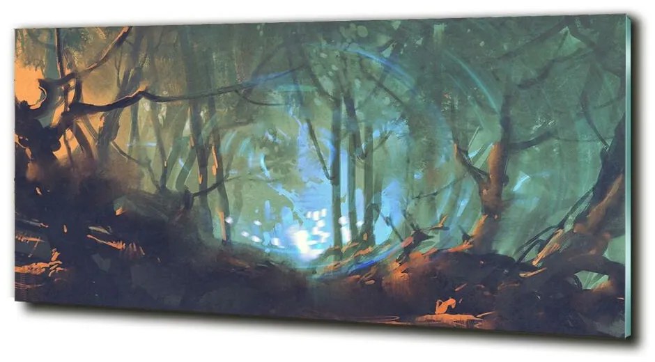 Wallmuralia Foto obraz sklo tvrzené Mytický les 125x50 cm