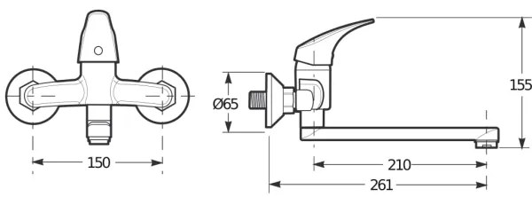 JIKA H3111N70042301 - Umyvadlová baterie TALAS 15,5 cm lesklý chrom