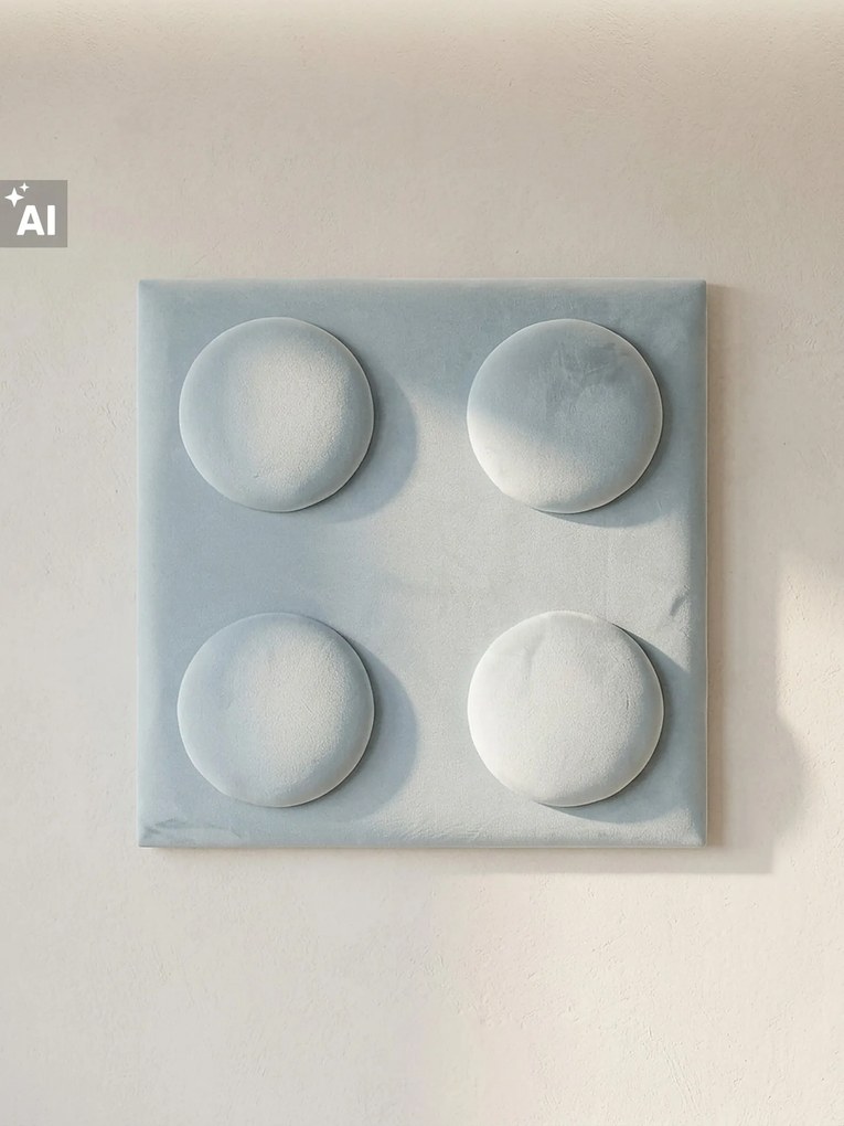Sinsay - Sametový čalouněný panel ve tvaru kostky - modrá