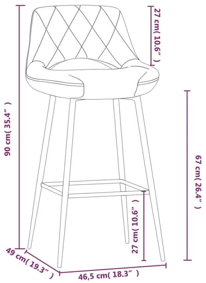 Petromila Barové židle 2 ks hnědé samet