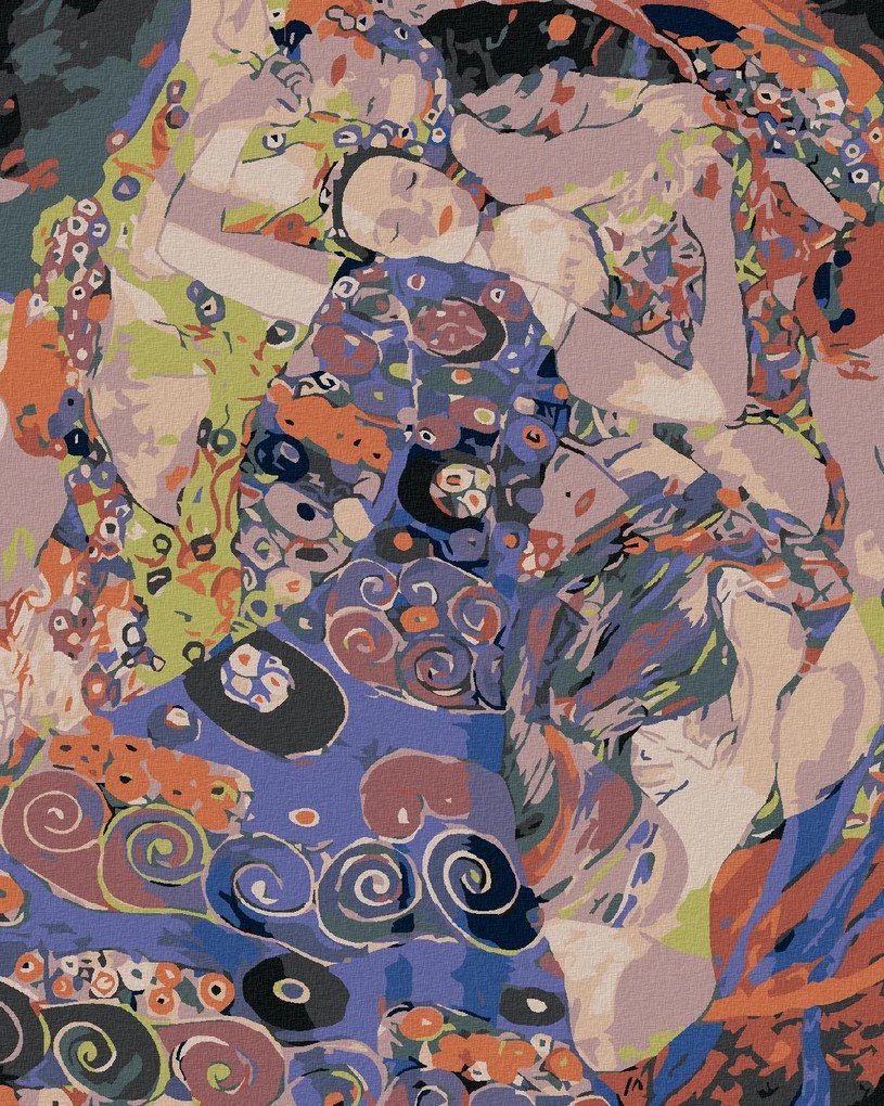 zuty malování podle čísel - virgin (gustav klimt), 80x100 cm, bez rámu a bez vypnutí plátna