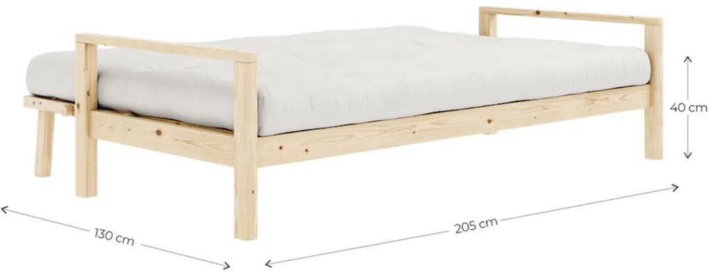 Tmavě šedá trojmístná rozkládací pohovka Karup Design Knob 205 cm