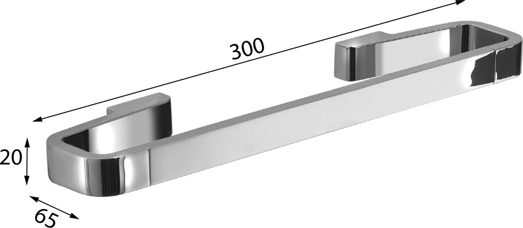 Gedy Sapho, SAMOA držák ručníků 300x65mm, černá matná