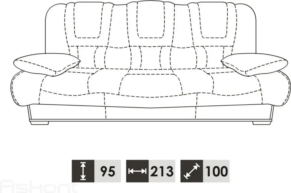 ASKONT Finland Kožená sestava 3M se dvěma křesly Výběr kůží