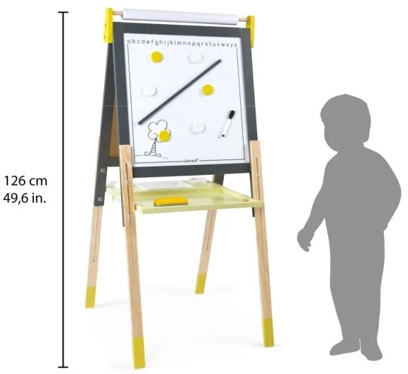 Janod - Magnetická tabule šedá