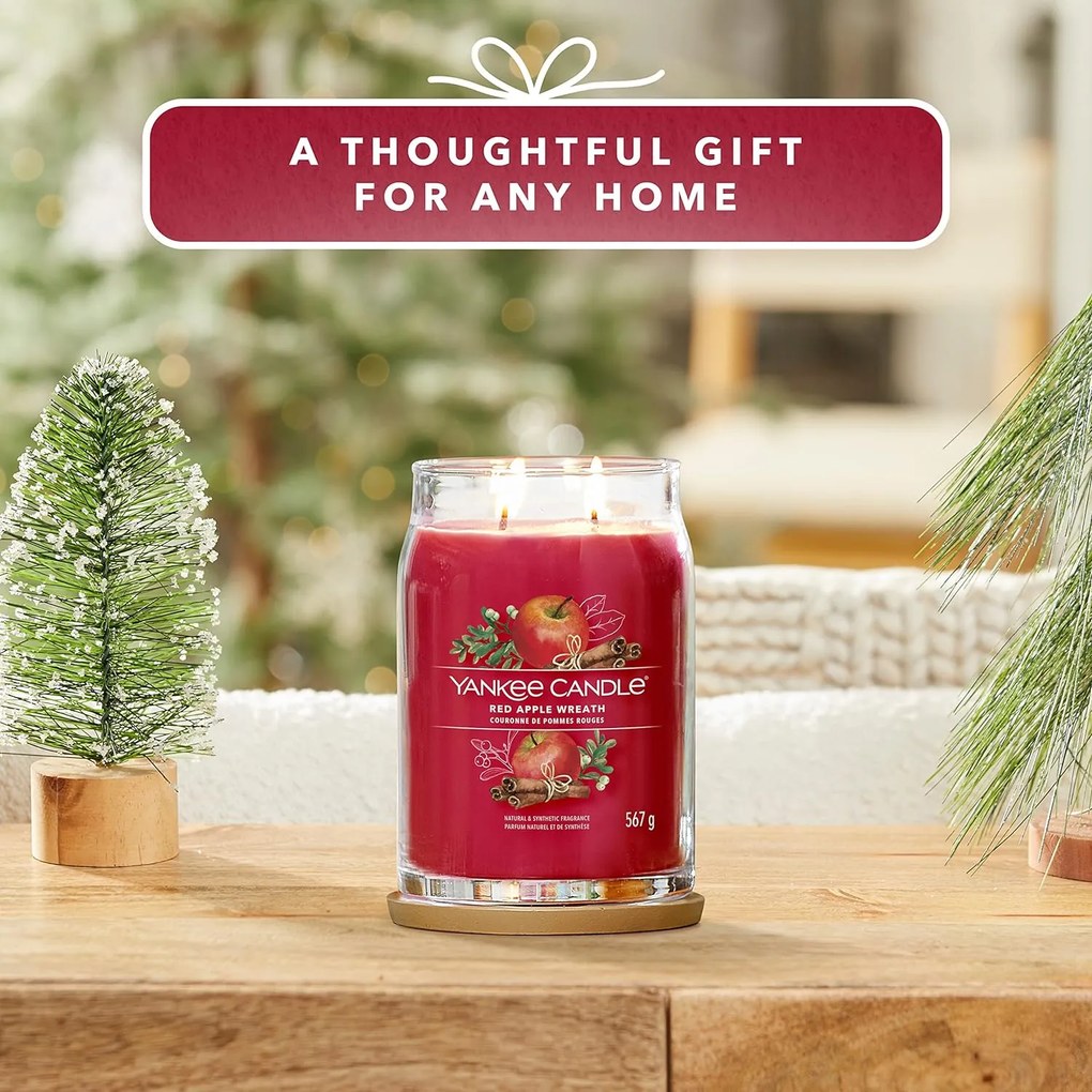 Yankee Candle vonná svíčka Signature ve skle velká Red Apple Wreath 567 g