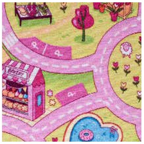 IDEAL DĚTSKÝ METRÁŽOVÝ KOBEREC PINK TOWN 8201 BARVA: Vícebarevný, ŠÍŘKA: 4 m