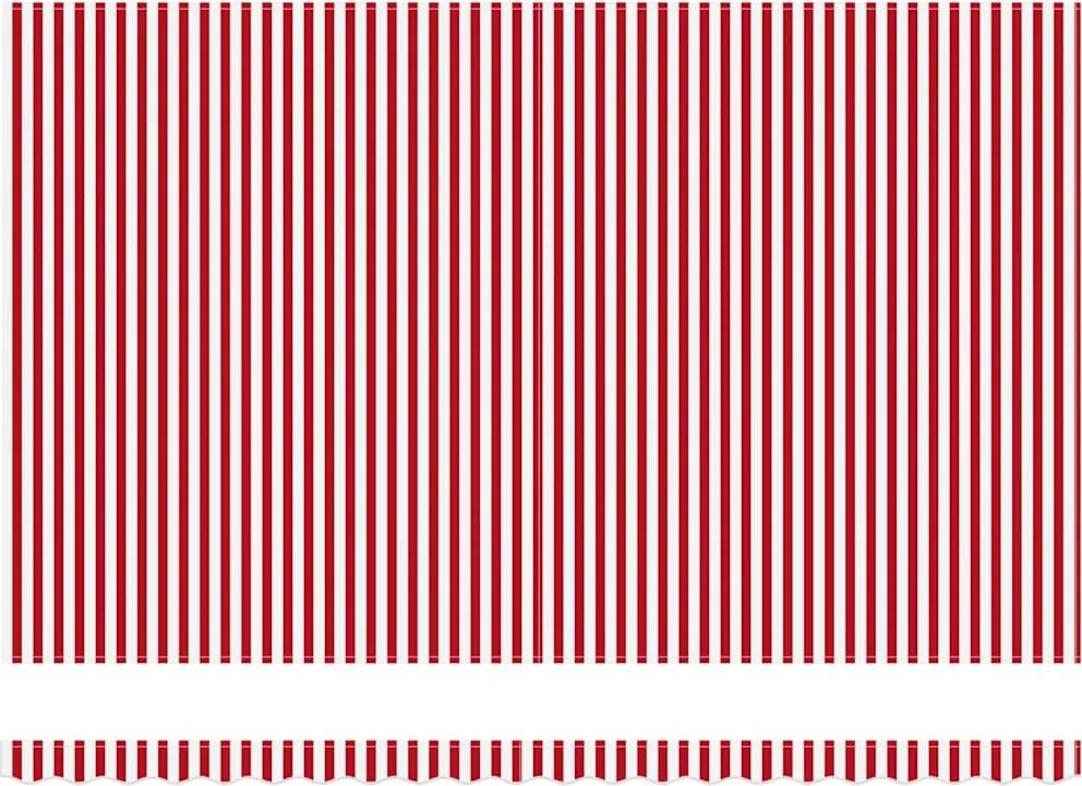Stahovací markýza Červená a Bílá 500 × 300 cm Textil a kov 3331274