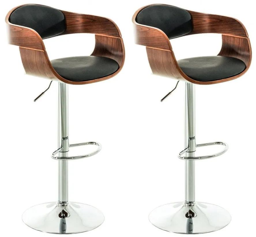 Bhm germany Barová židle King (SET 2 ks), černá / ořech