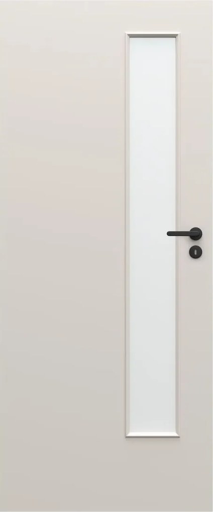 Porta doors Interiérové dveře bezfalcové 80 L, 848 × 1970 mm, SOFT CPL, levé, kašmír, prosklené