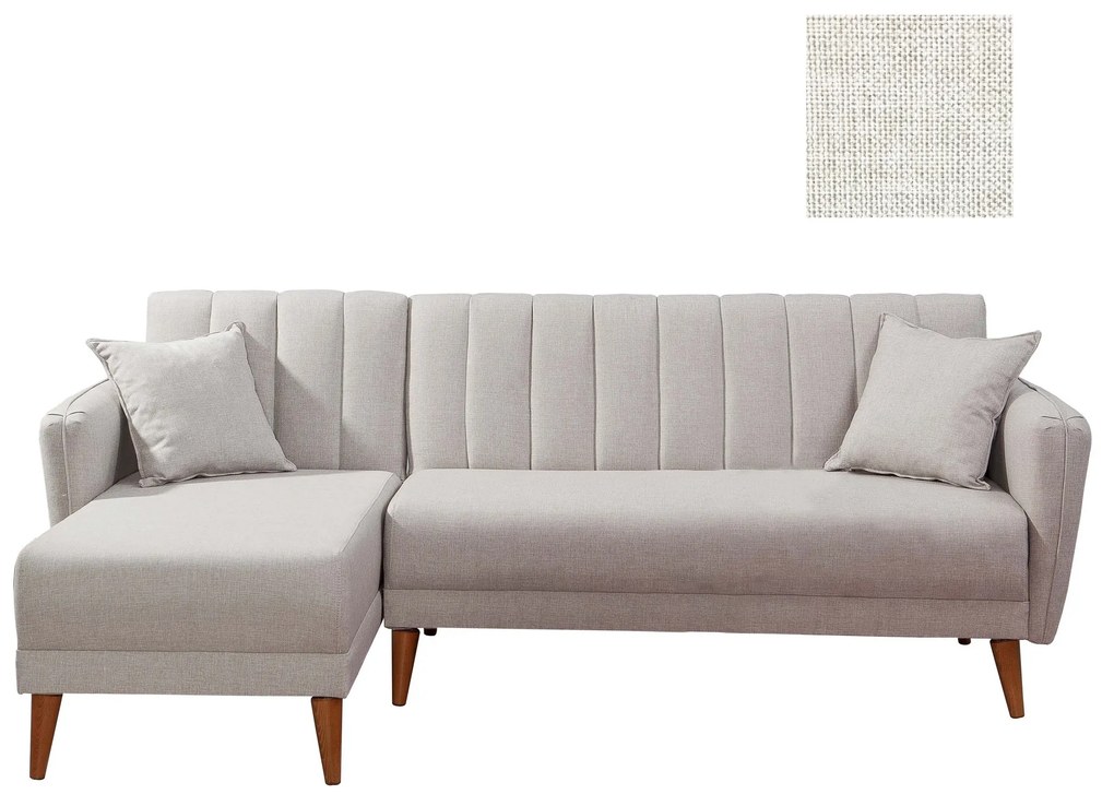 Atelier del sofa Rozkladatelná rohová pohovka AQUA krémová levý roh 867UNQ1401