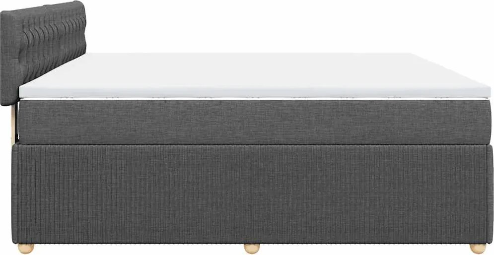 Box spring postel s matrací tmavě šedá 180x200 cm textil 3287543