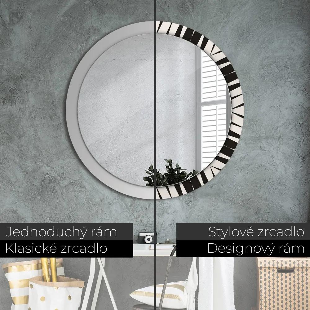 Kulaté dekorativní zrcadlo Geometrie abstrakce fi 100 cm