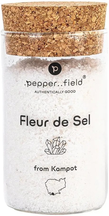 Sůl .pepper..field solný květ fleur de sel ve skleněné dóze 160 g