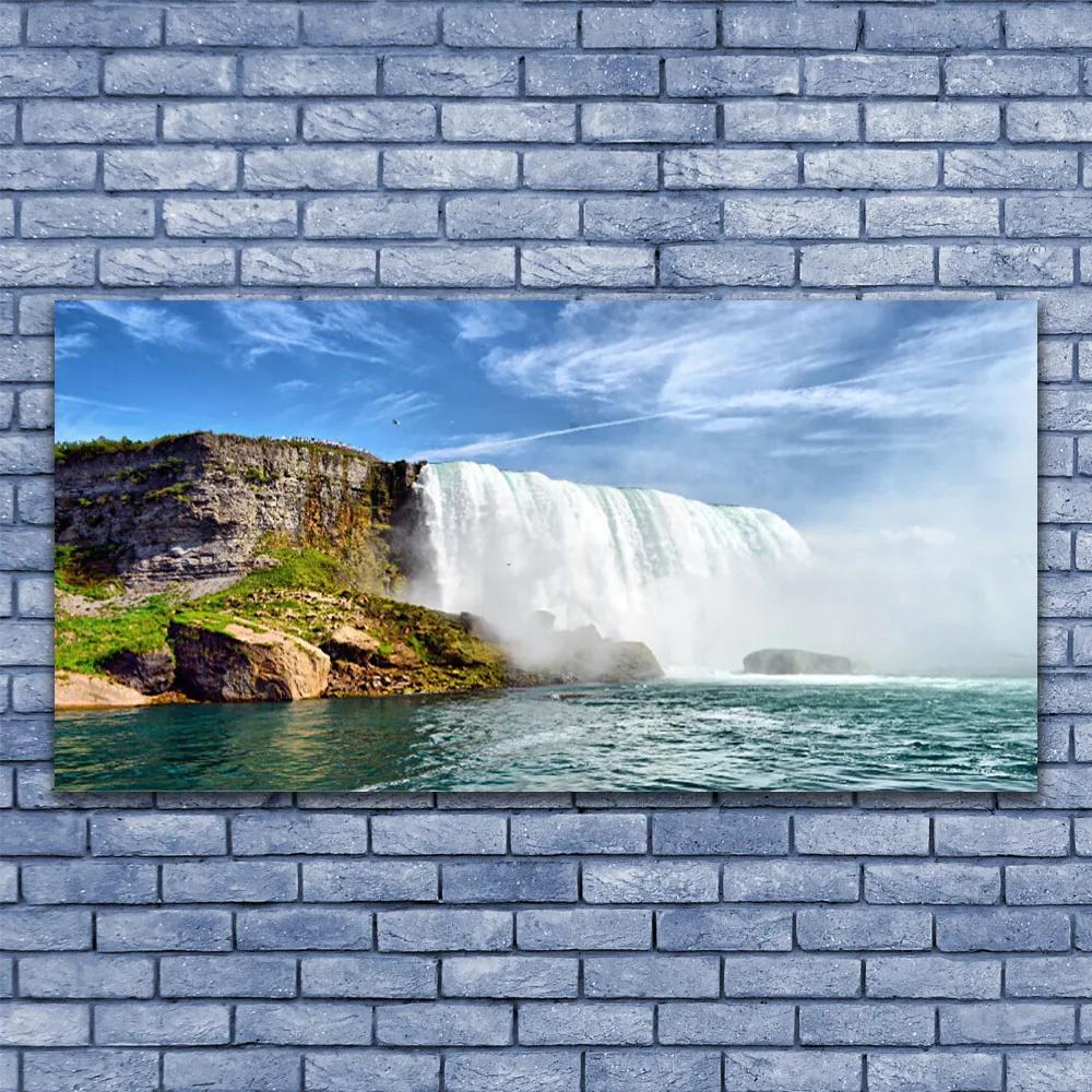Plexisklo-obraz Vodopád Moře Příroda 120x60 cm
