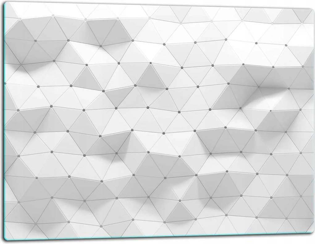 Skleněná Deska Na Krájení 52x40 Bílá Tvrzené Sklo 7v1