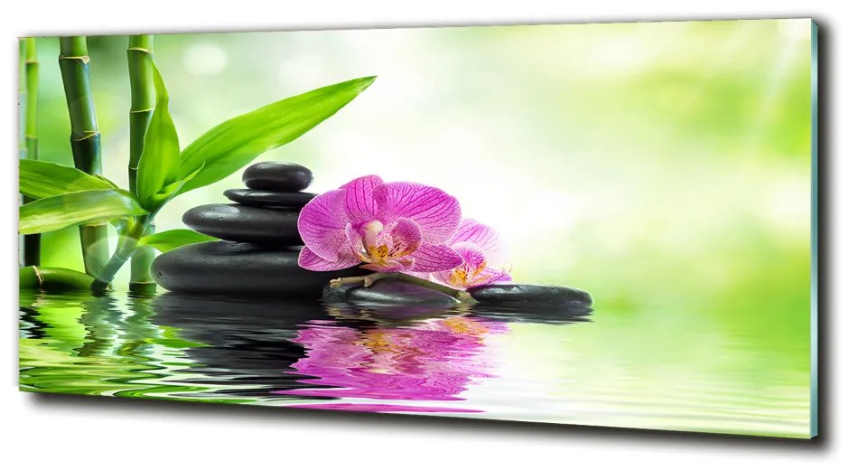 Wallmuralia Fotoobraz na skle Orchidej 125x50 cm
