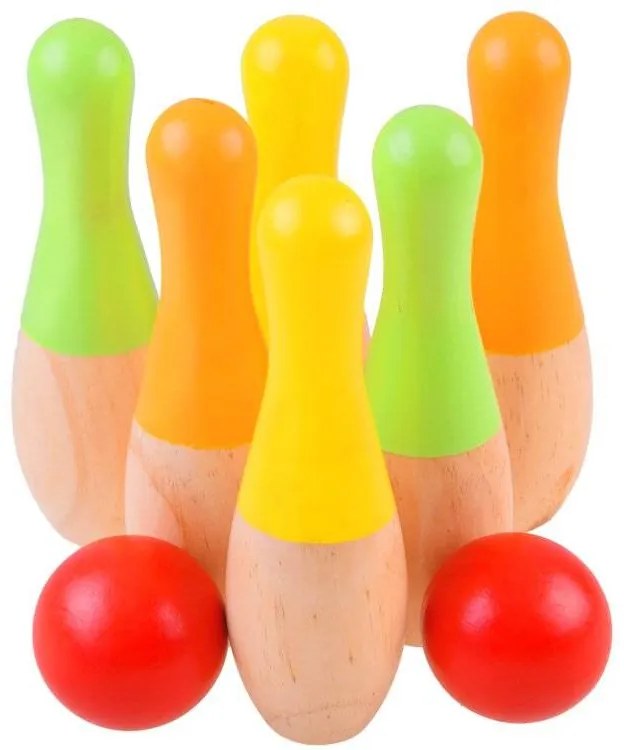 Barevné dřevěné bowlingové koule pro děti Sp0668